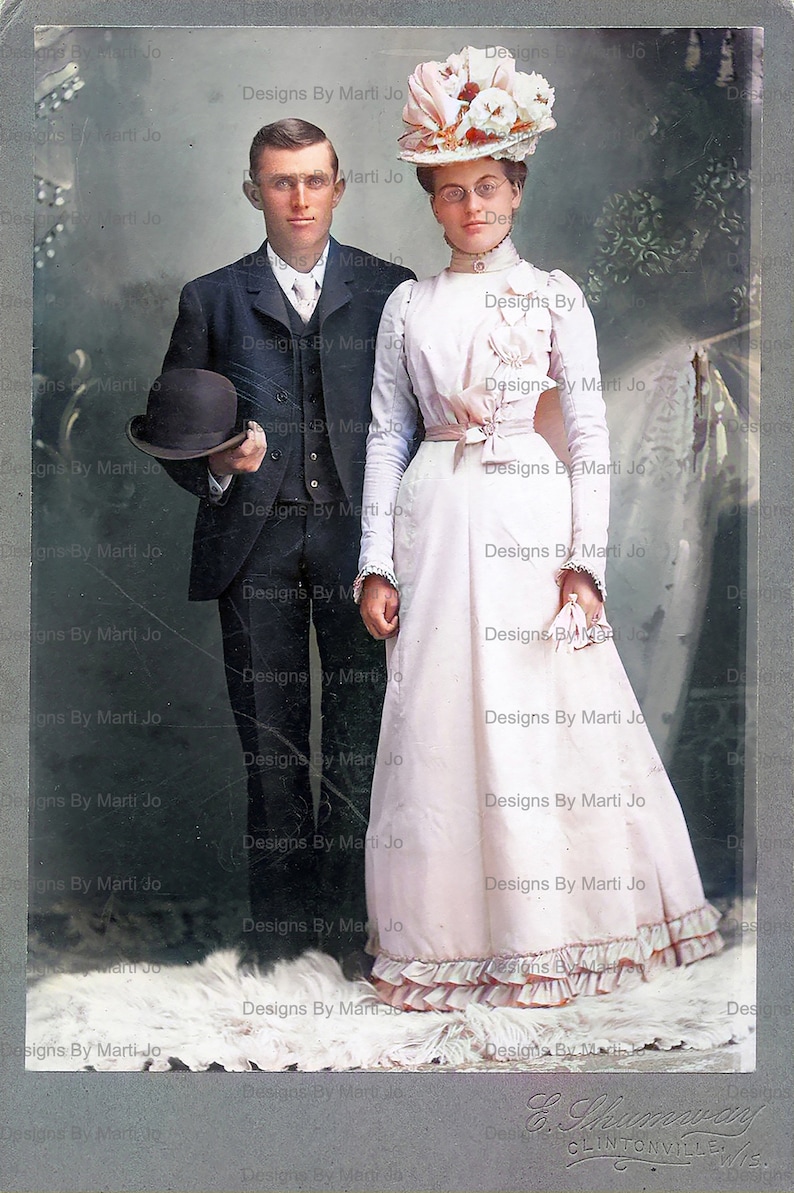 Vintage Wedding Photos Colorized Antique Wedding Pictures | Etsy