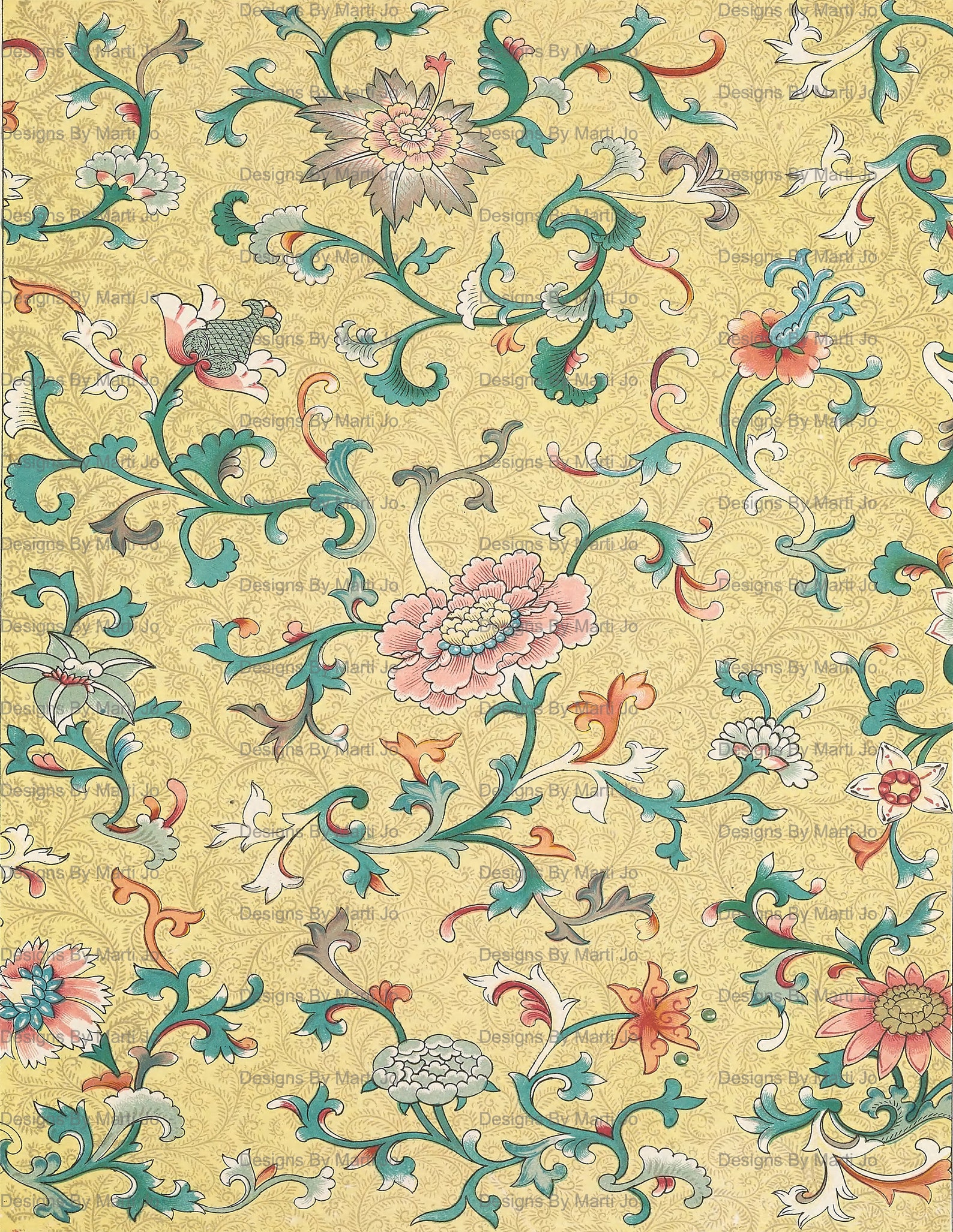 Vintage Chinese Wallpaper Patterns 12 Printable Antique - Etsy