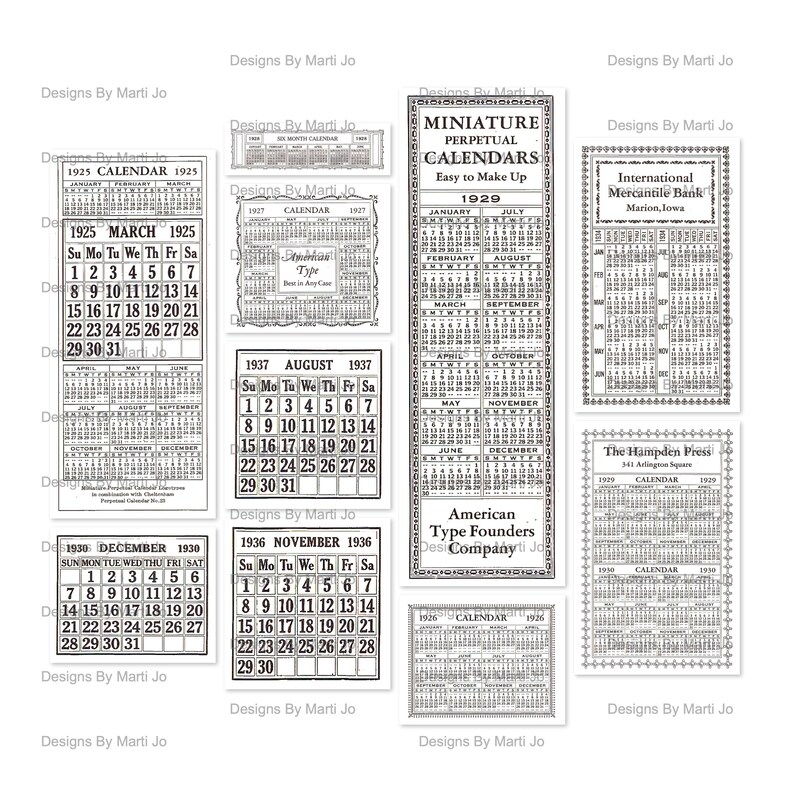Vintage Calendars - Etsy