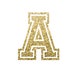 Gold Glitter Varsity Letters Digital Clipart | Printable Varsity ...