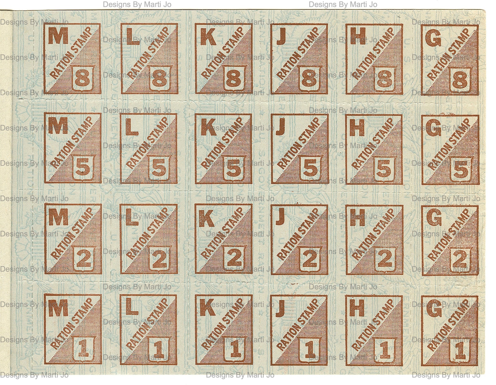 Vintage World War 2 Ration Book Clipart 50 Printable - Etsy