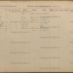 Vintage Daily Arrest Records Crime Journal Kit | 25 Left and Right ...