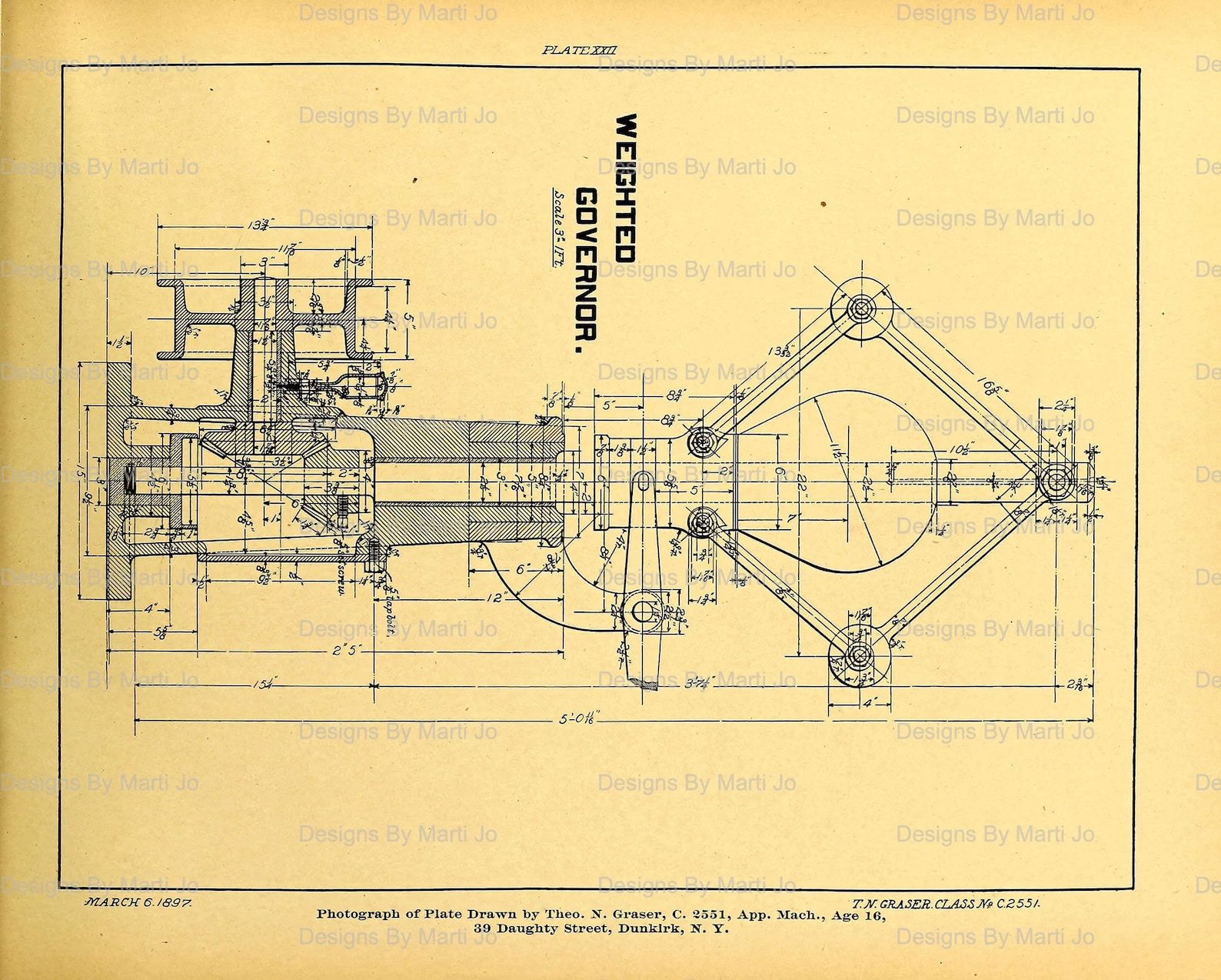 Vintage Mechanical Drawings Paper Set 51 Vintage Printable | Etsy