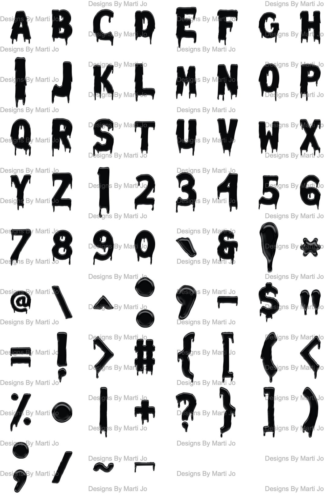 Letras de pintura goteando negras PNG / Letras de goteo imprimibles ...