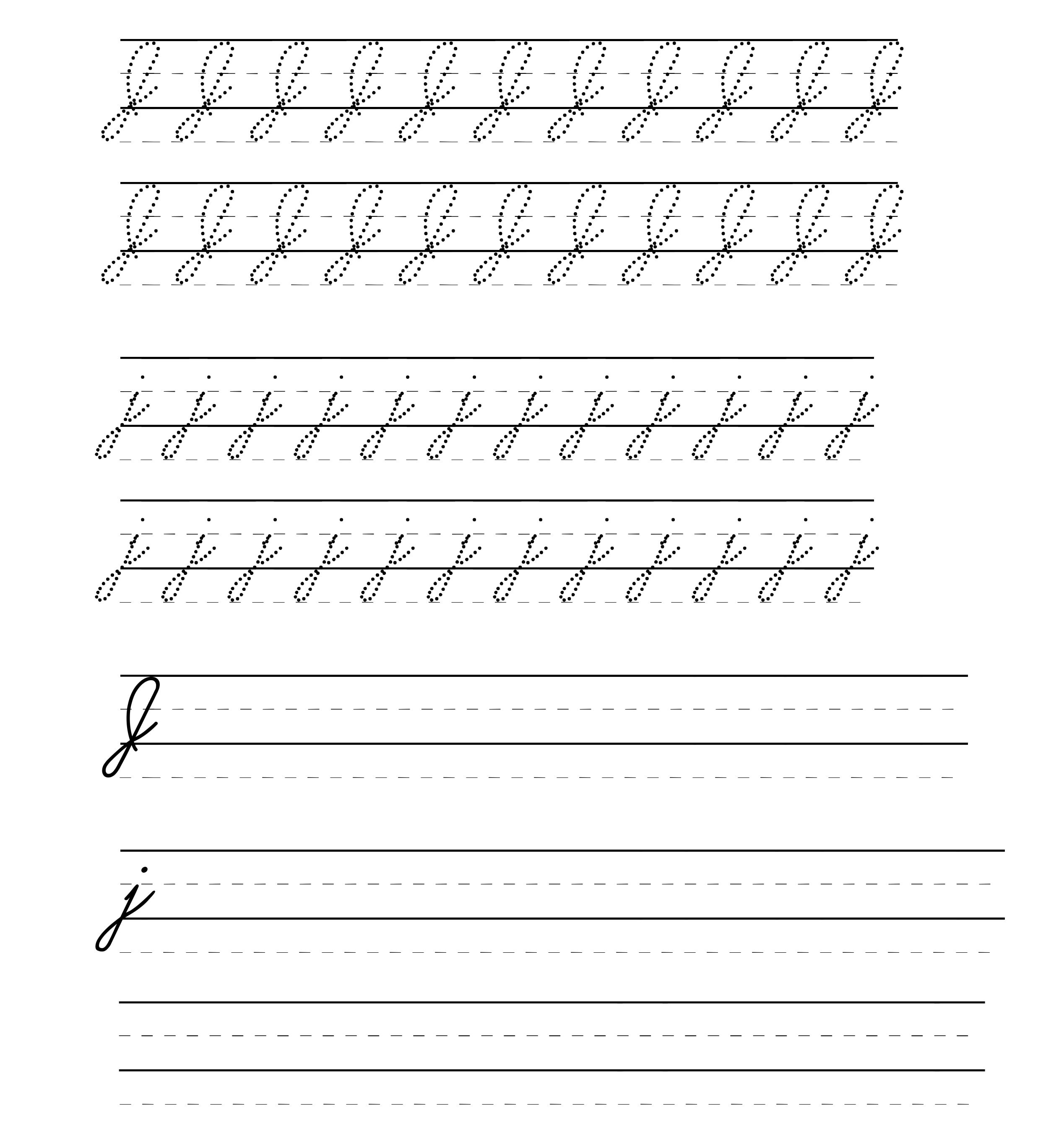 Cursive Writing Practice Tracing Pages Printable Cursive - Etsy