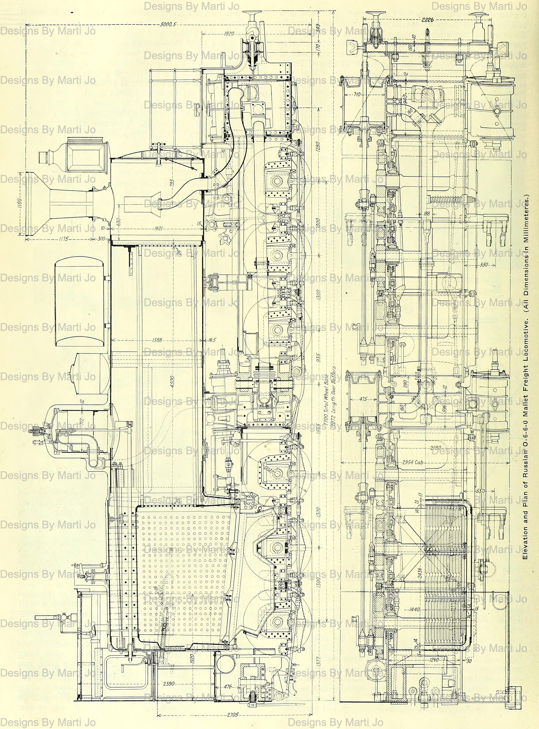 Vintage Train Drawings Paper Set 21 Vintage Printable JPG - Etsy