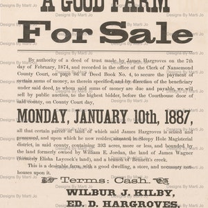 Vintage Farms for Sale Poster Set | 20 Vintage Land Sale Posters | 8 ...