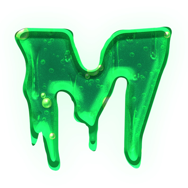 Green Slime Letters | Printable Slimy Letters | Digital Download ...