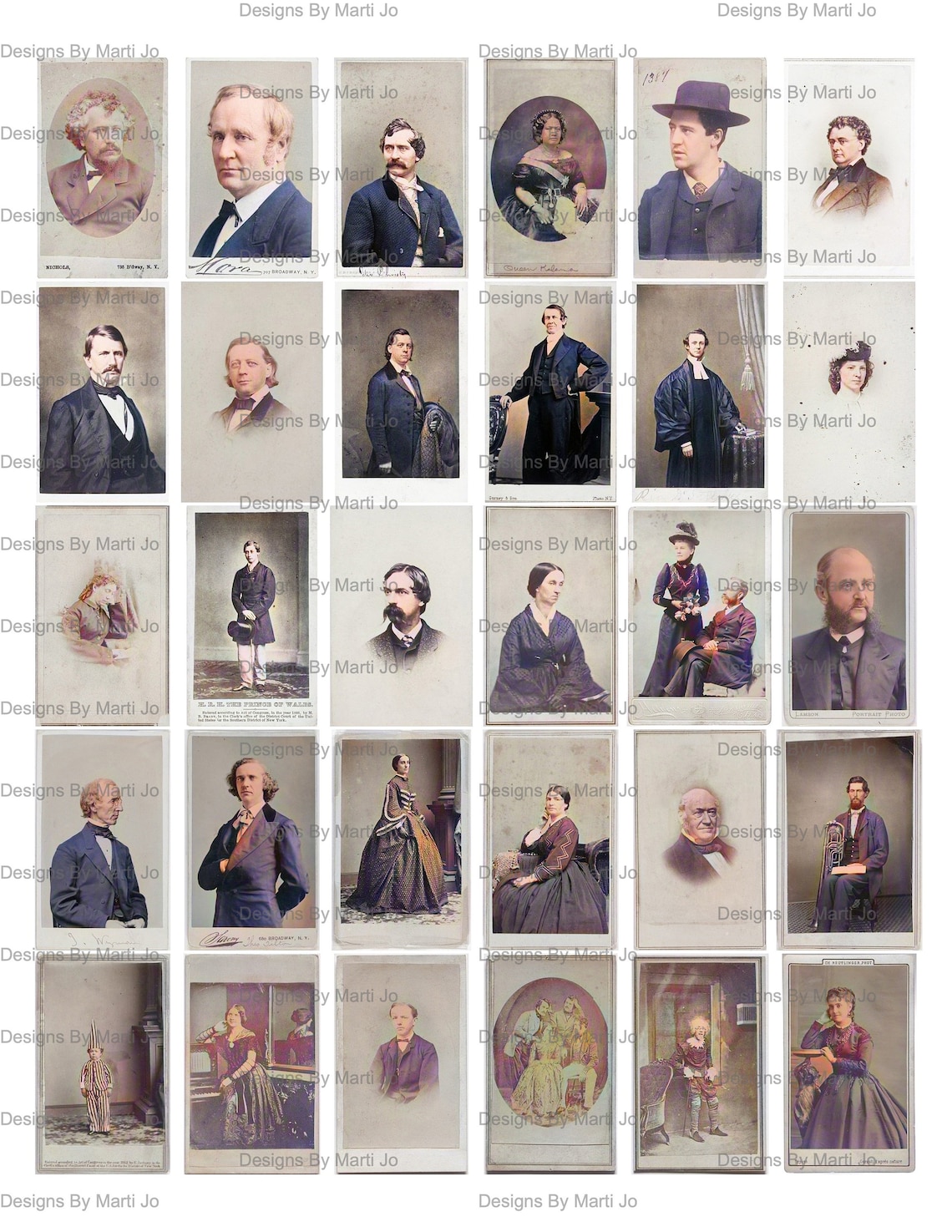 120 Vintage Cabinet Cards | 4 Jpgs/pdfs - 30 per Page | Carte De Visite ...