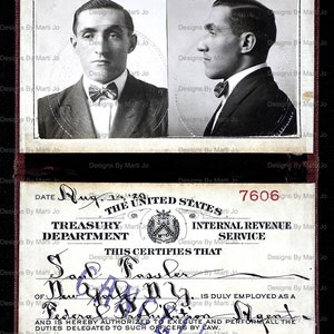 Vintage Federal Agent Identity Cards | 50 Printable Government Photo ID ...
