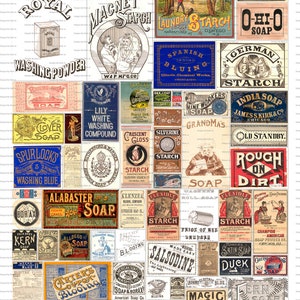 Vintage Laundry Room Detergent Labels Picture | Printable Soap Labels ...