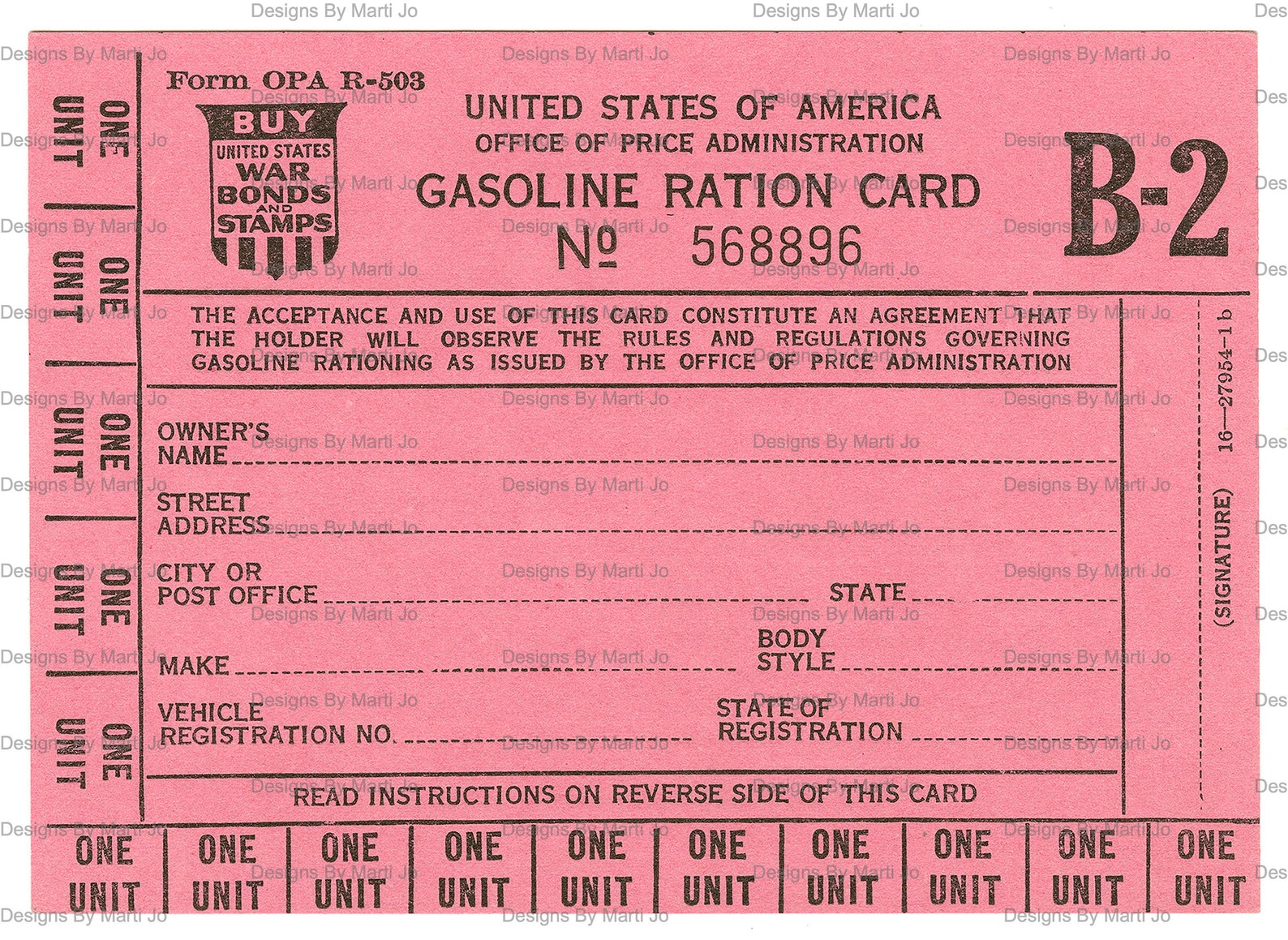 Vintage World War 2 Ration Book Clipart 50 Printable - Etsy
