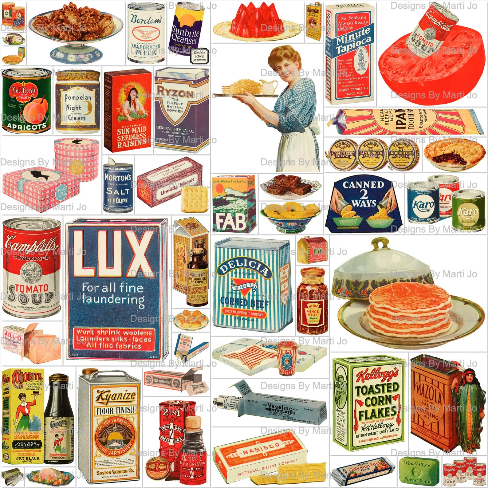 50 Vintage Advertisement Clipart PNG Files Set 1 | Antique Magazine Ads ...