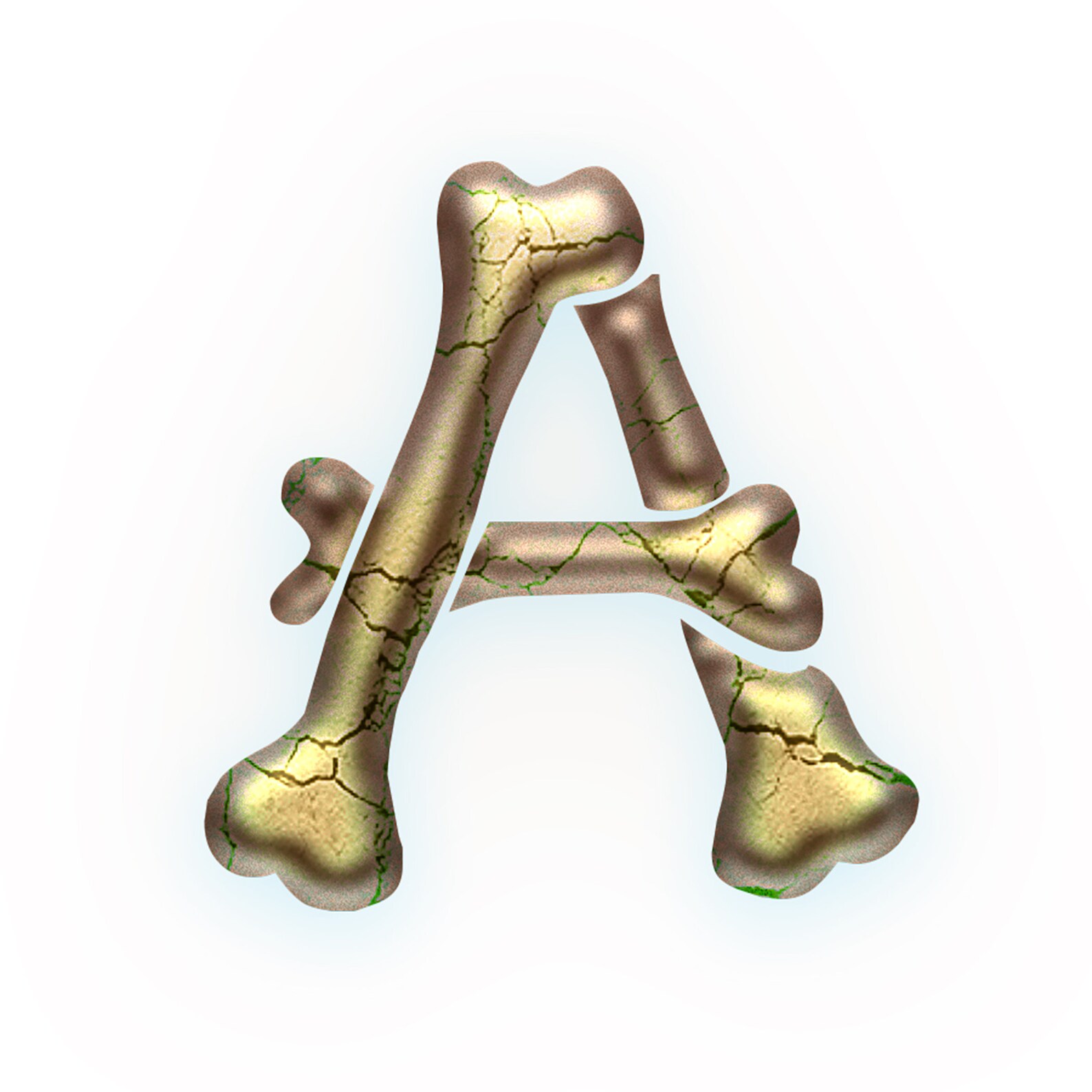 Bone Shaped Letters Digital Clipart Printable Bone Alphabet - Etsy