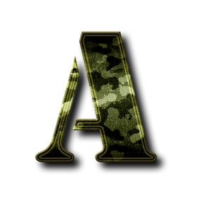 Camo Letters PNG Dark Green | Printable Military Alphabet, Numbers ...