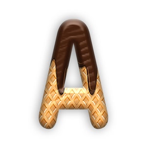Chocolate Cookie Alphabet Clipart | Numbers & Symbols (digital Download ...