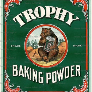 Vintage Baking Powder and Yeast Labels Set 2 | 35 Digital Retro Food ...