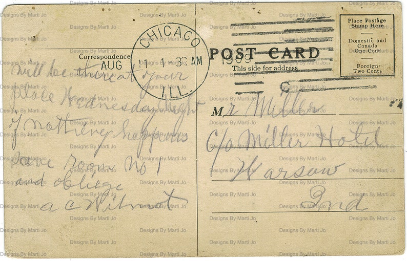 Vintage Filled Out Postcards Set | 50 Printable Antique Handwritten ...