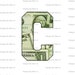 Varsity Money Letters Digital Clipart | Printable Varsity Dollar ...