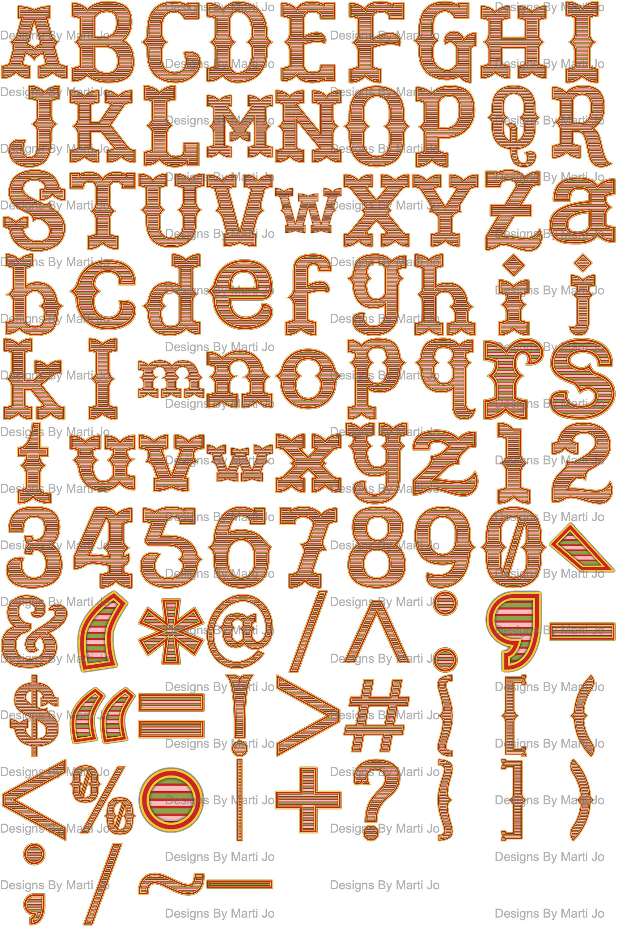 Circus Alphabet Printable Circus Letters Numbers Symbols - Etsy Canada