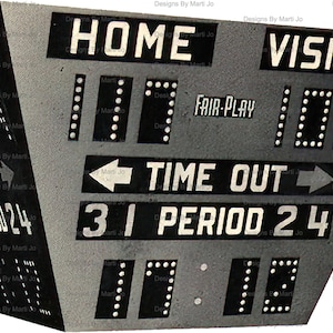 Vintage Scoreboard PNG Elements | 14 Vintage Sports Scoreboards Clipart ...