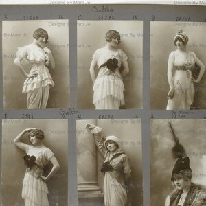 25 Vintage French Women Collage Set 1 | Printable Antique People ...