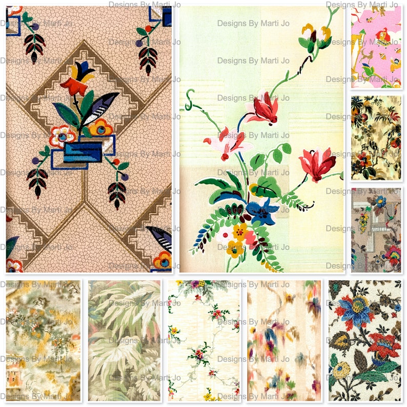Vintage Wallpaper Patterns Printable Antique Wallpaper - Etsy