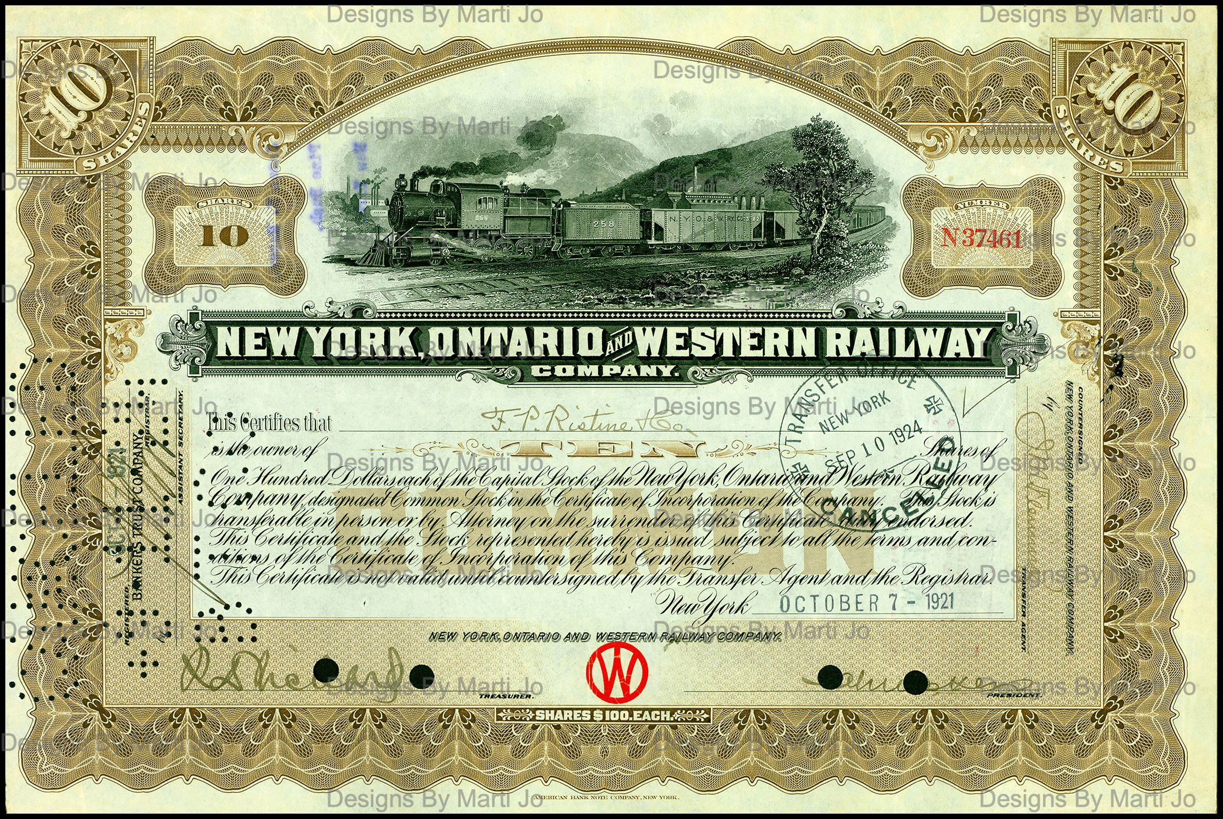 Vintage Railroad Stock Certificates Set 1 25 Antique Train - Etsy