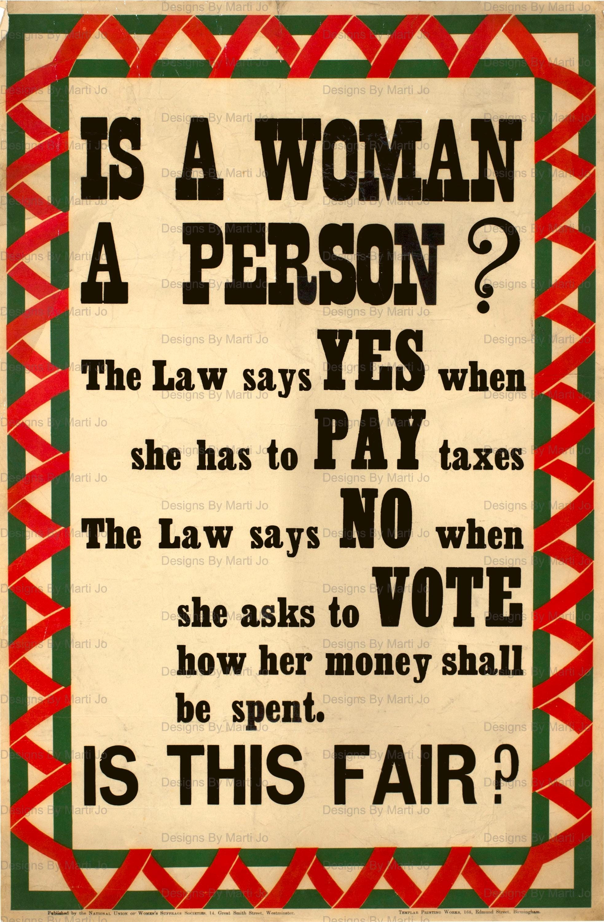 Vintage Suffrage Posters Bundle – Printable Feminist Wall Art Set of 10 ...