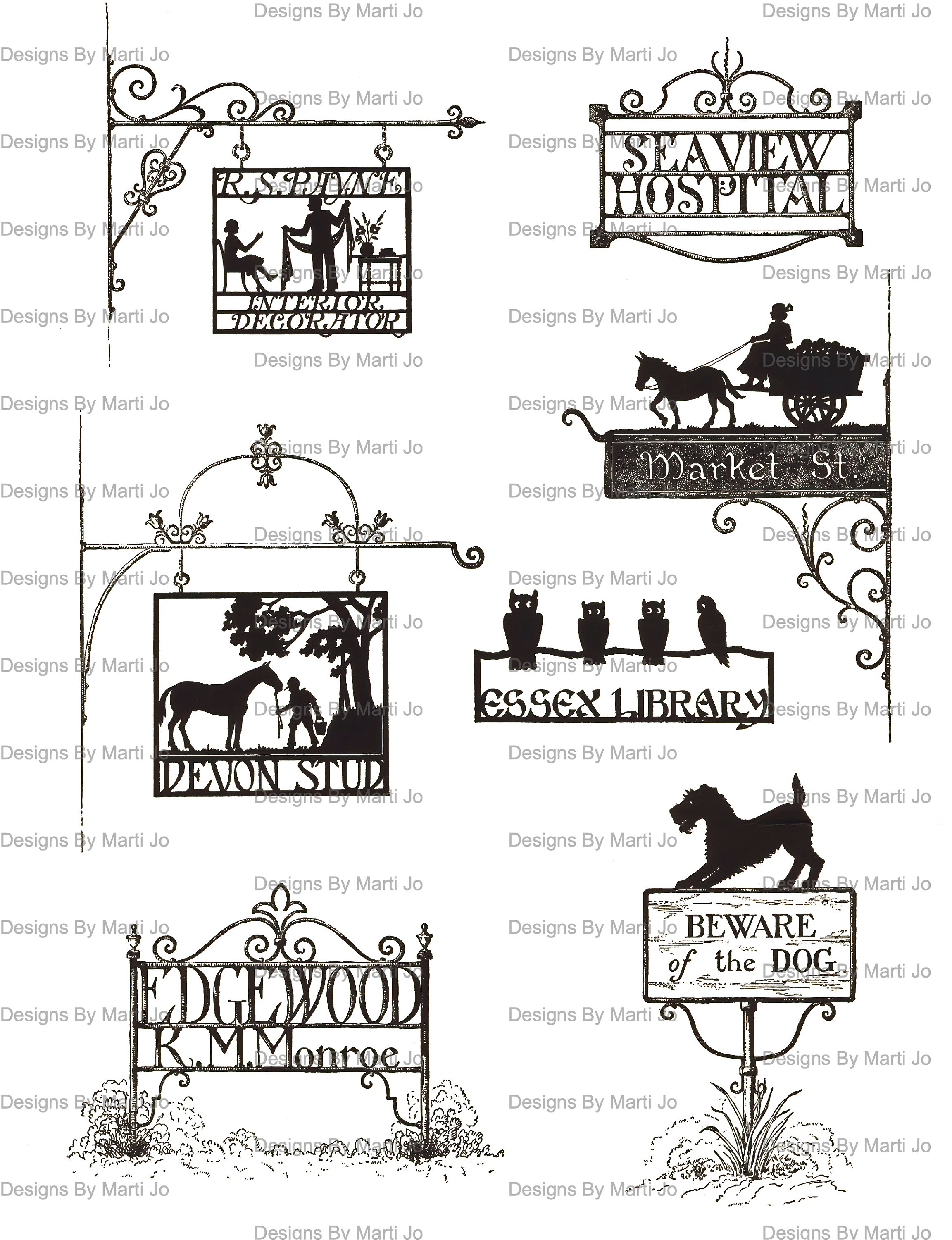 Vintage Signs Antique Signs Clipart Instant Download - Etsy Singapore