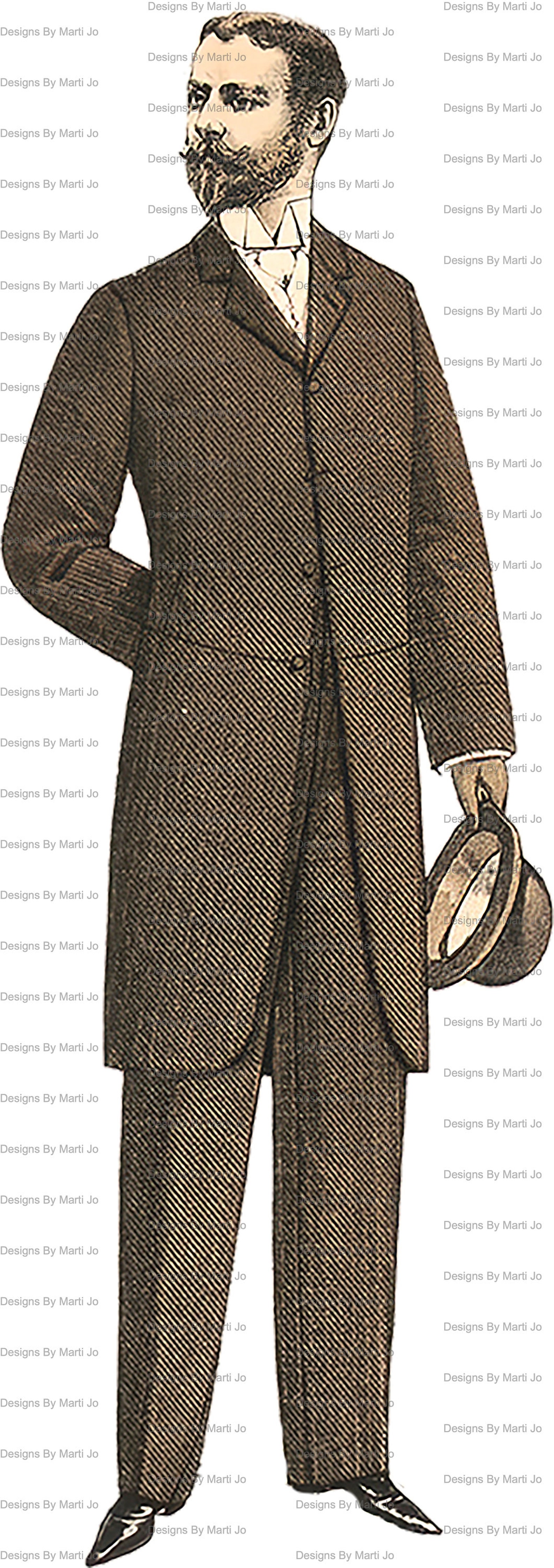 Vintage Fussy Cut 1895 Men Fashion Images | 25 Antique Men's Clothing ...