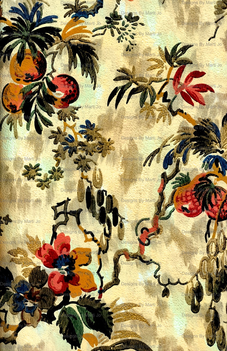 Vintage Wallpaper Patterns | Printable Antique Wallpaper | Instant ...
