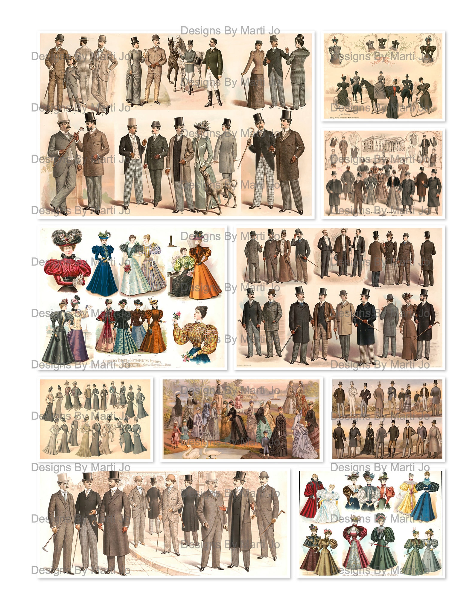 10 Vintage People Collage Set 1 Printable Antique People - Etsy