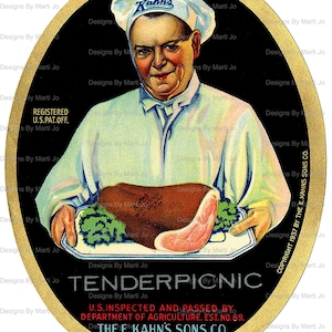 Vintage Food Labels Kit 3 | 50 Digital Antique Food Labels JPG Files ...