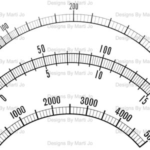 Printable Vintage Analog Gauge Markings | Antique Vintage Meter JPG and PNG Files | Instant ...