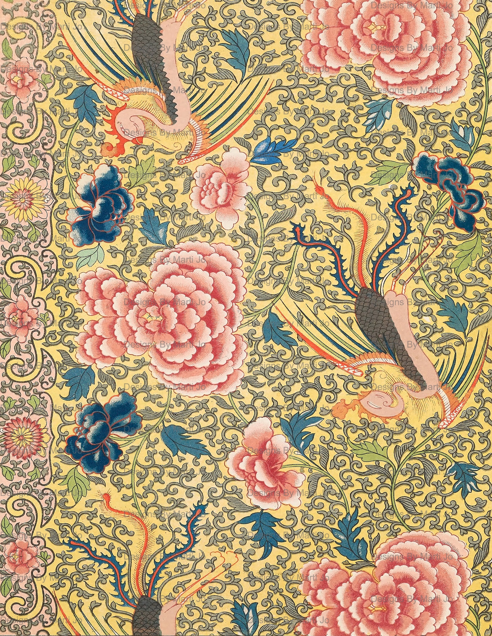 Vintage Chinese Wallpaper Patterns 12 Printable Antique - Etsy