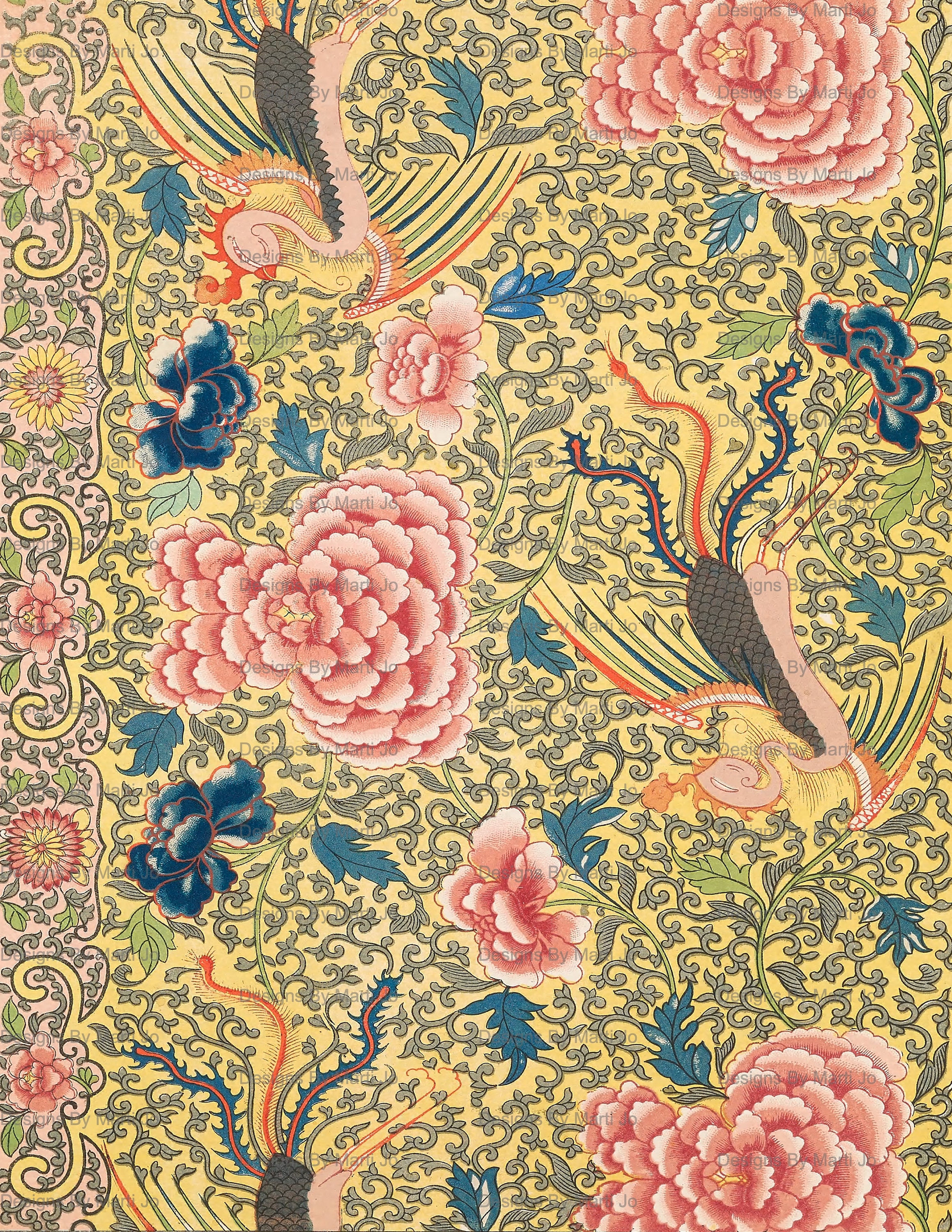 Vintage Chinese Wallpaper Patterns | 12 Printable Antique Asian ...