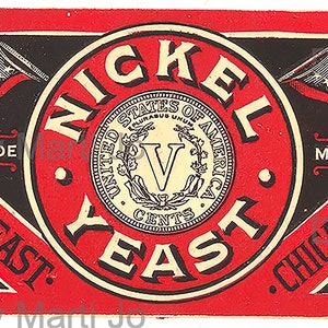 Vintage Baking Powder and Yeast Labels | 35 Digital Vintage Food Labels ...