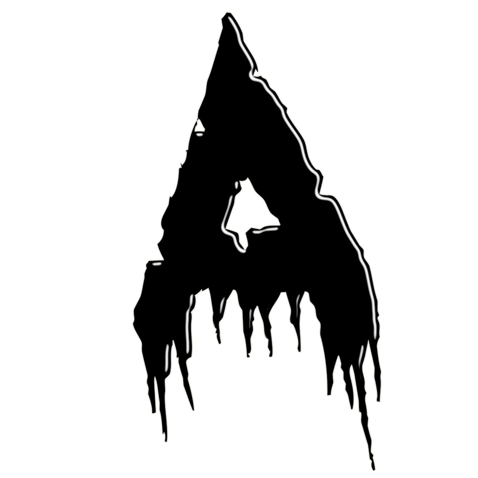 Scary Black Dripping Letters Printable Halloween Letters - Etsy