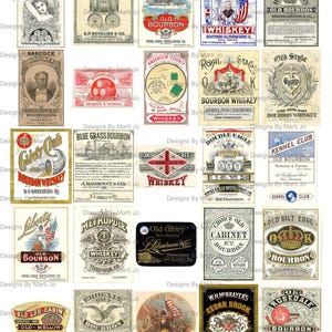 Vintage Whiskey Labels MEGA BUNDLE | My Current Sets 1-3 Combined Into ...