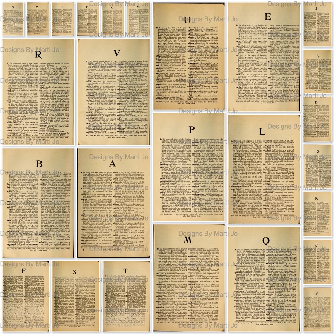 Vintage Old Dictionary Pages 26 Antique Dictionary Printable - Etsy