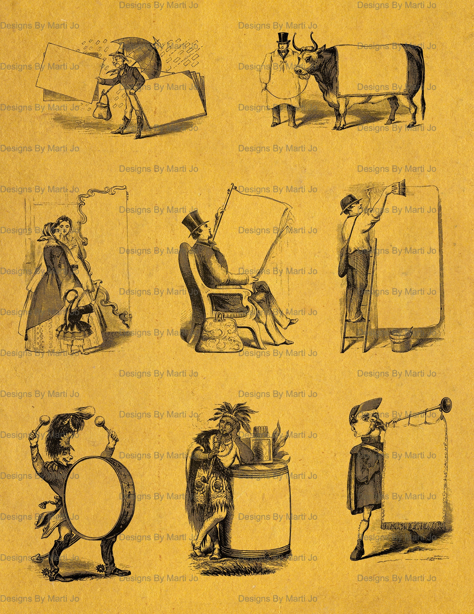 Vintage Advertising Cuts Overlays 10 Vintage Transparent - Etsy