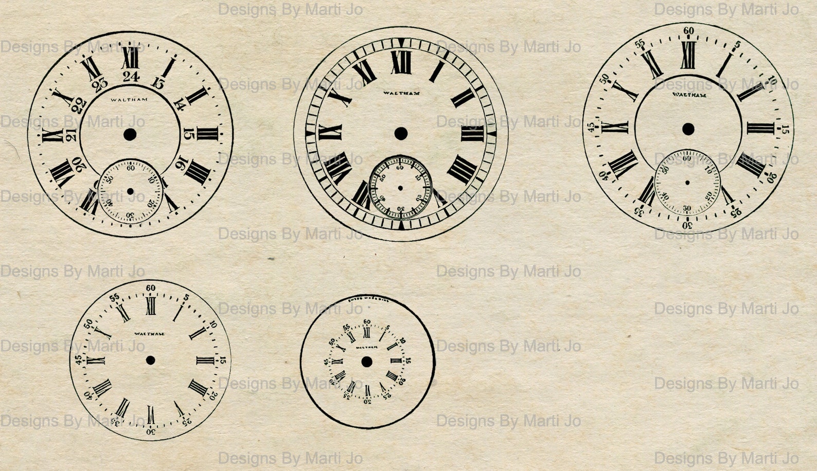 45 Vintage Watch Faces Antique Watch Clipart JPG and PNG - Etsy