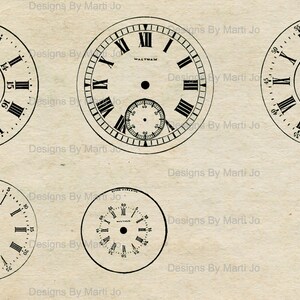 45 Vintage Watch Faces | Antique Watch Clipart JPG and PNG Files ...