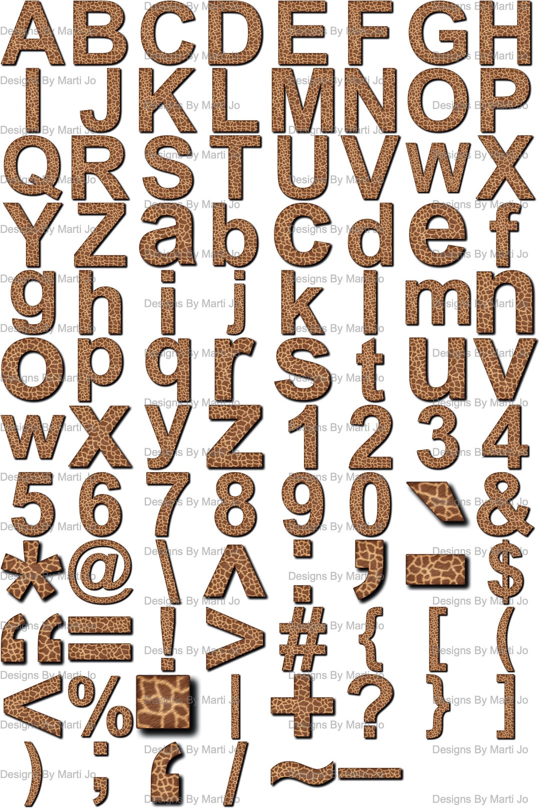 Giraffe Animal Skin Letters Transparent PNG | Printable Letters ...