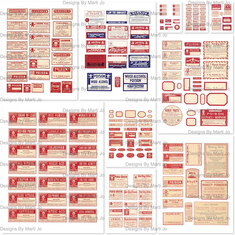 Printable Poison Labels - Etsy