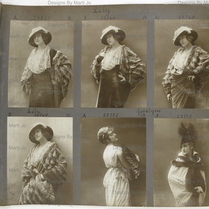25 Vintage French Women Collage Set 1 | Printable Antique People ...