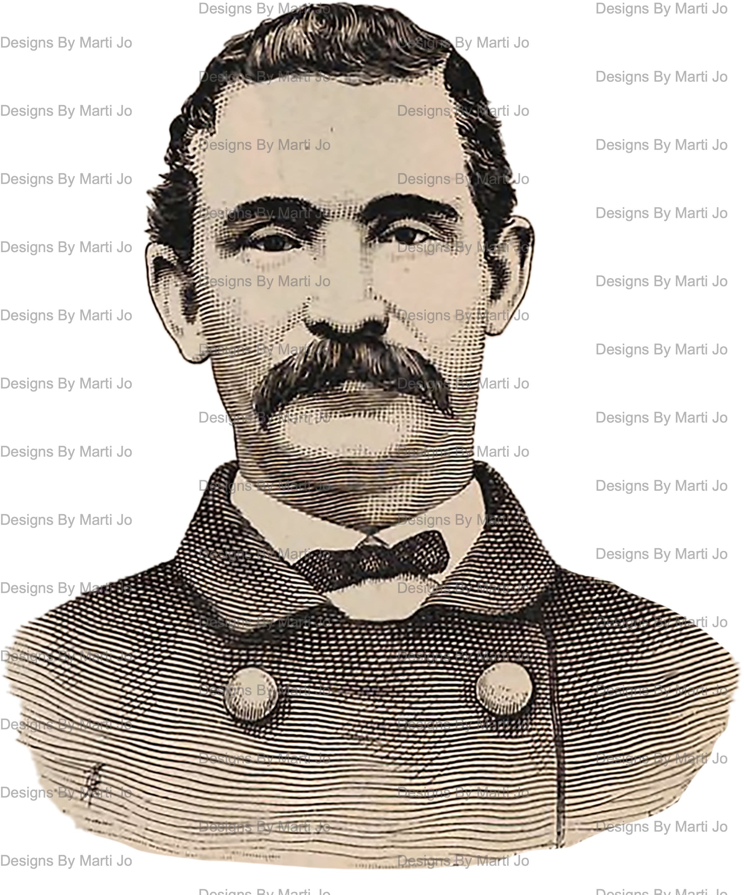 Vintage Men's Portraits | 25 Individual Engravings | 2 Different PNG ...