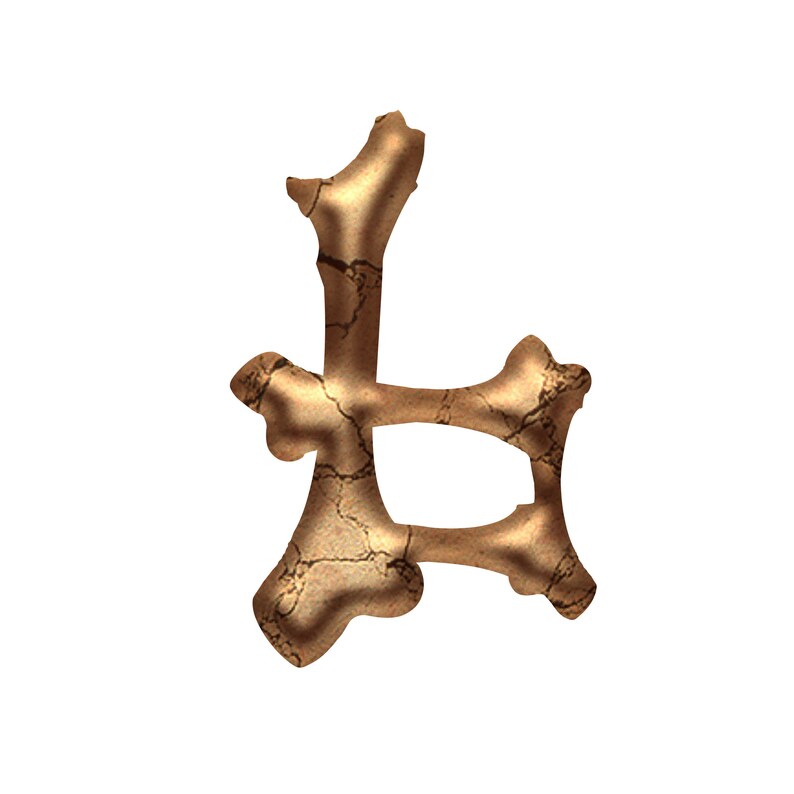 Bone Letters Digital Clipart Printable Bone Alphabet | Etsy