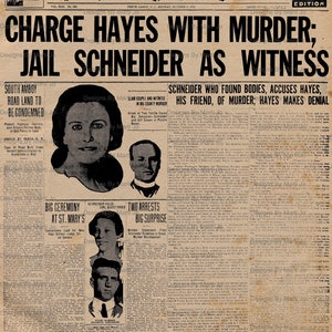 Vintage Newspaper Murder Front Page Overlay Junk Journal Kit | 15 ...